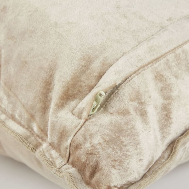 Fluwelen kussen - beige - 60 x 40 cm BOLZA | Maisons du Monde