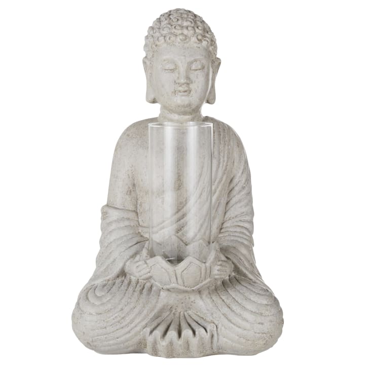 Fotofólio Buda em magnesita cinza H62 Bouddha | Maisons du Monde