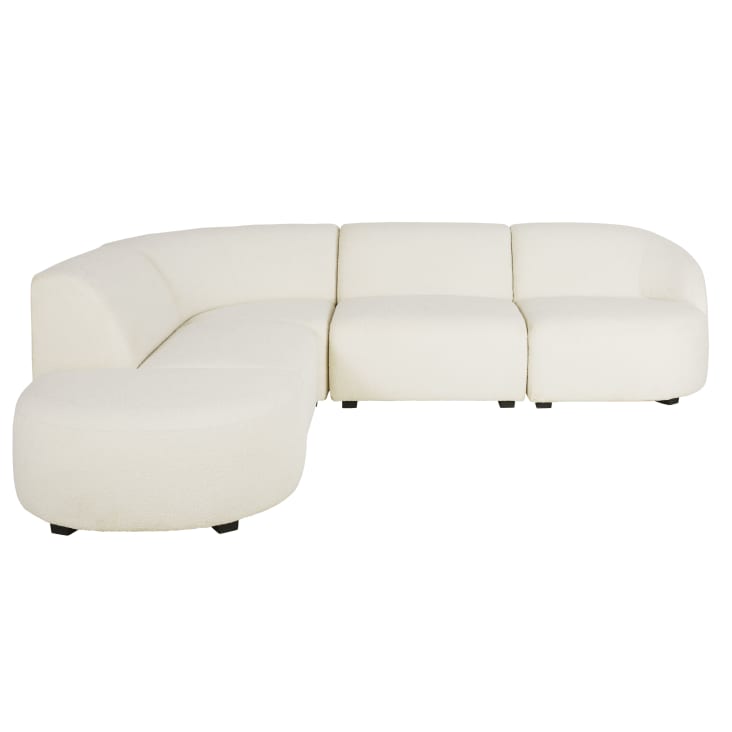 Gebroken witte zetel zonder armleuning Virgile | Maisons du Monde