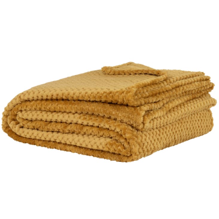 Gelbe Fleecedecke, senfgelb , 150x230cm | Maisons du Monde