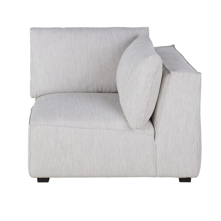 Gemêleerd lichtgrijs hoekelement voor modulaire zetel Falkor | Maisons ...