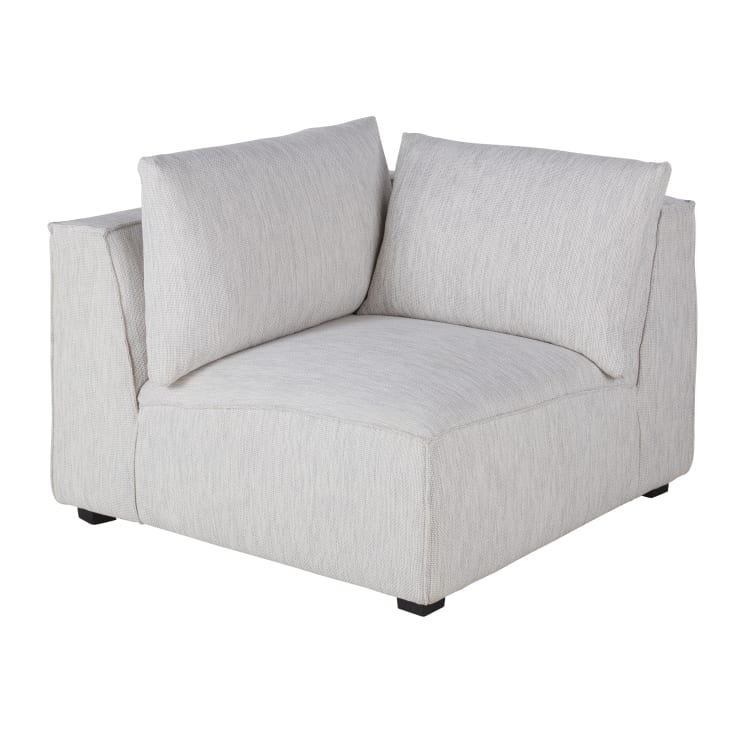 Gemêleerd lichtgrijs hoekelement voor modulaire zetel Falkor | Maisons ...