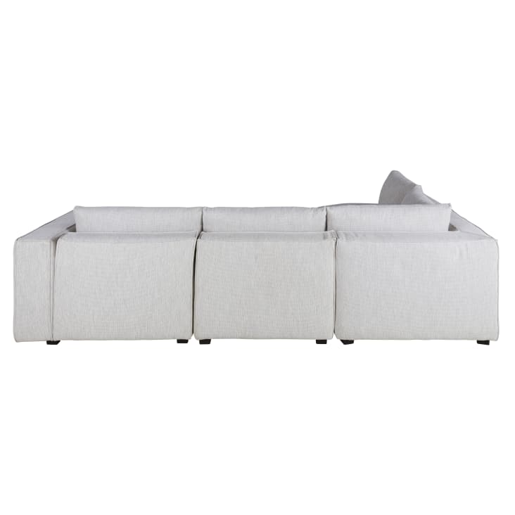 Gemêleerd lichtgrijs hoekelement voor modulaire zetel Falkor | Maisons ...