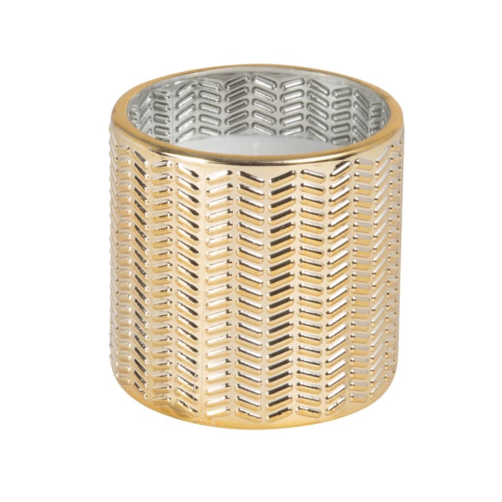 Geurkaars in goudkleurig glas 7x7 Colorama | Maisons du Monde