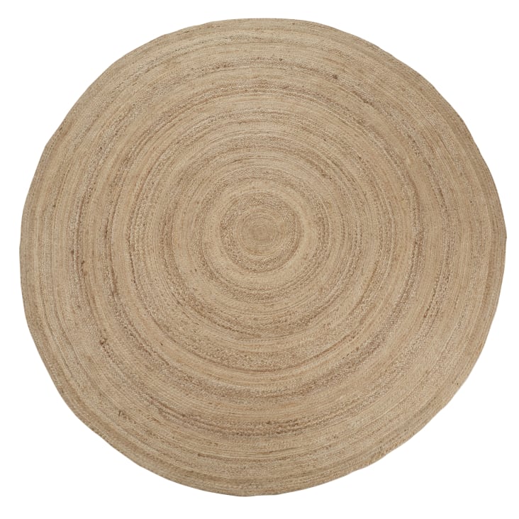 Geweven rond tapijt van jute, beige, ∅ 250 cm BRAGA | Maisons du Monde