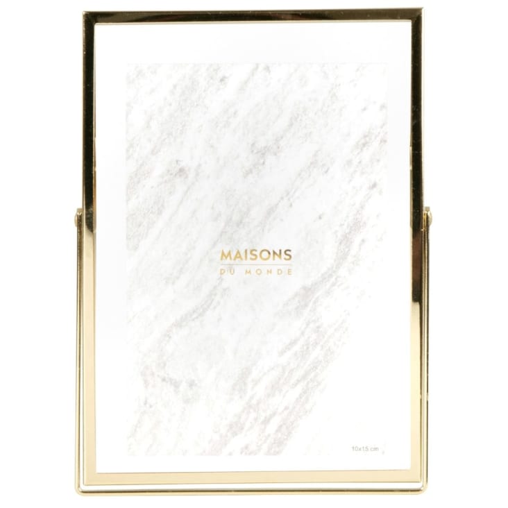 Glazen en vergulde metalen kader 14x19 cm Manoe | Maisons du Monde