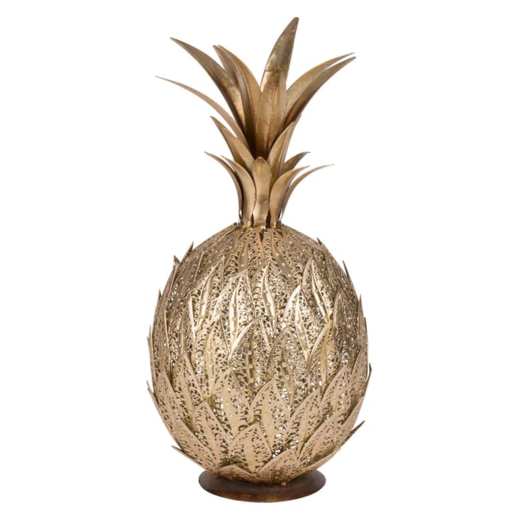 Gold Metal Pineapple Figurine H40 AVERY | Maisons du Monde