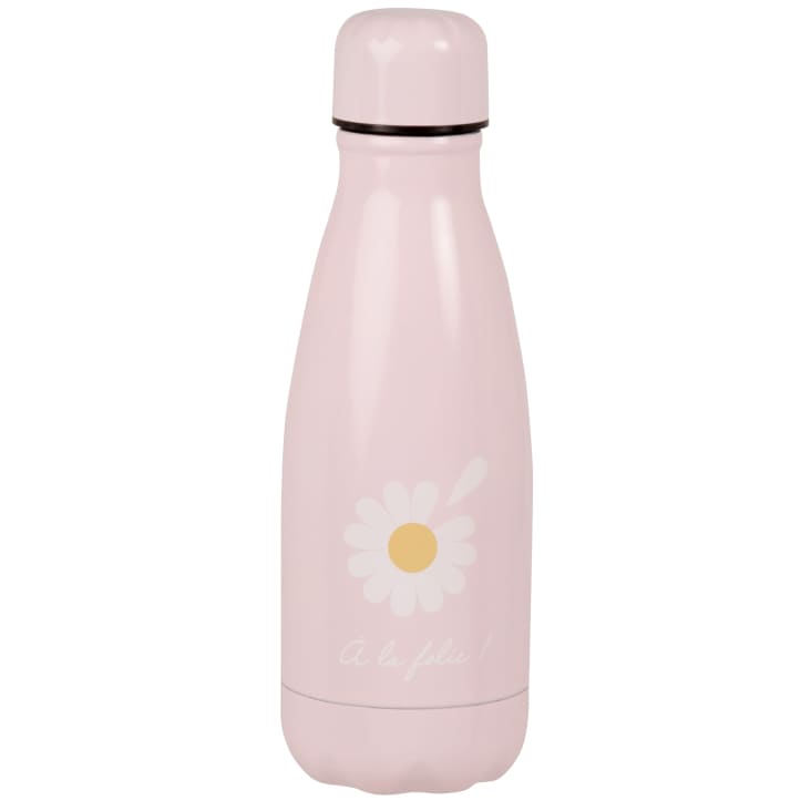 Gourde en inox rose et blanc 0,350L Mini daisy | Maisons du Monde