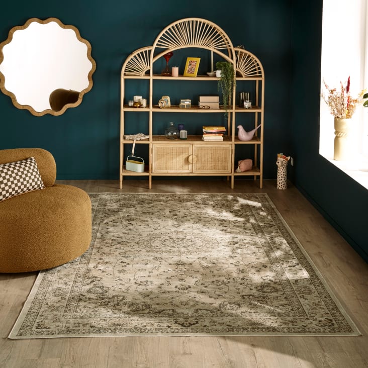 Grand tapis style oriental tissé jacquard beige 200x300 VENUS | Maisons du Monde