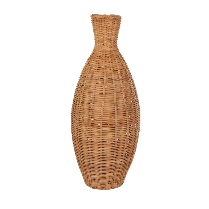 Grand vase en rotin tressé marron H51 Fanette | Maisons du Monde