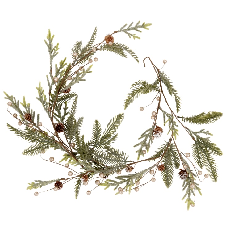 Grinalda de Natal com ramos verdes e dourados C112 SOFT CHRISTMAS ...