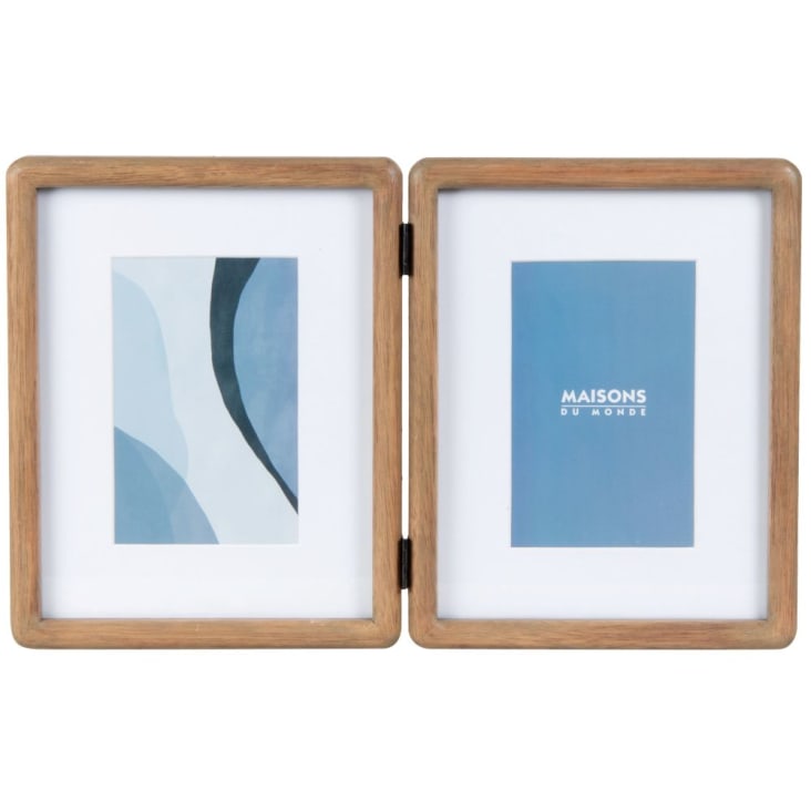 Heveahouten kader voor 2 afbeeldingen 38x24 cm | Maisons du Monde
