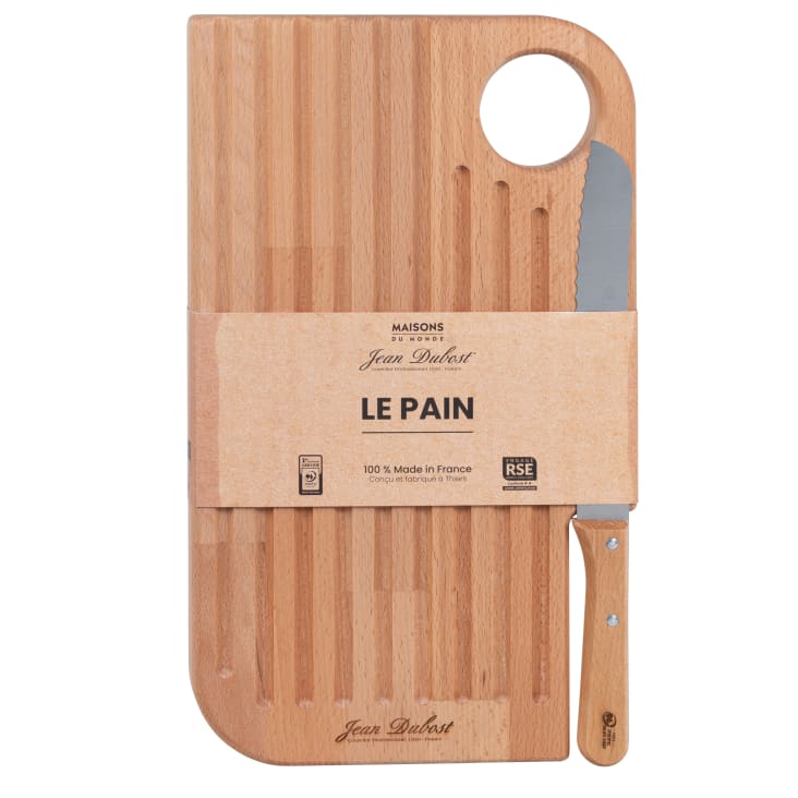 Houten snijplank en broodmes van beukenhout 39x23 Maisons du Monde x ...