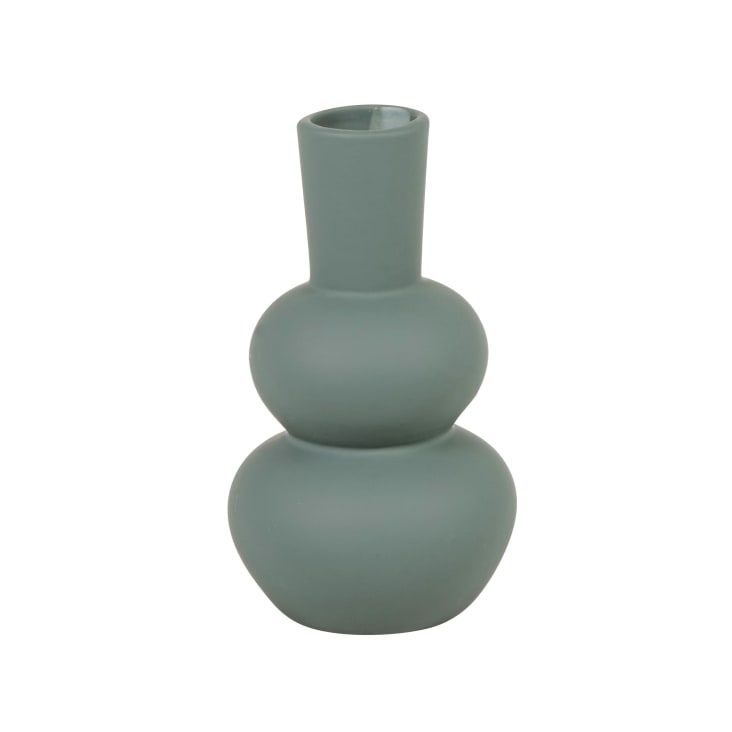 Jarrón en loza color azul pato, altura 19 cm | Maisons du Monde