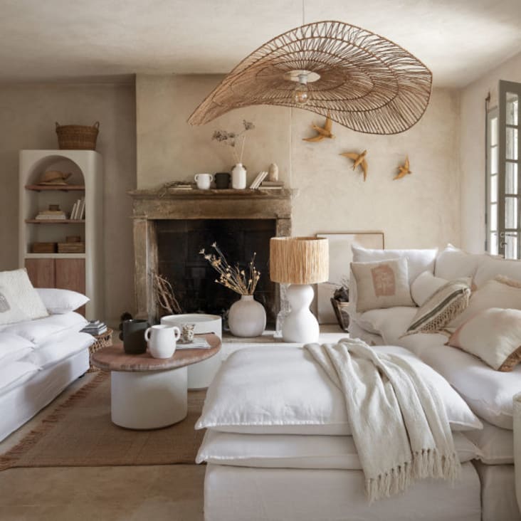 Jarrón grande de dolomita color crudo, alt. 40 SARTENE | Maisons du Monde