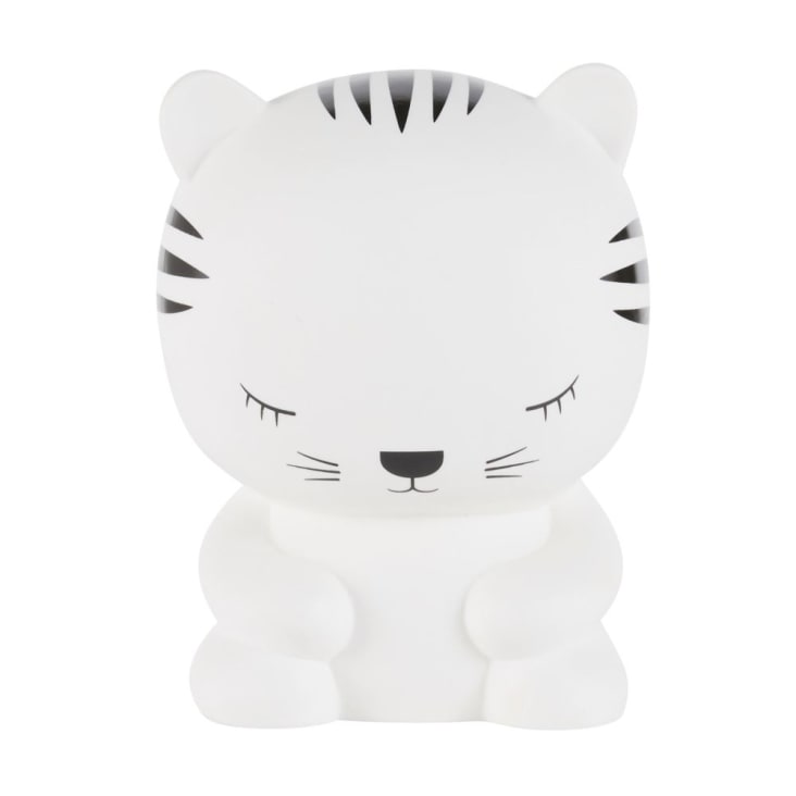 Keramiklampe Tiger, weiß und schwarz, H14cm MANI | Maisons du Monde