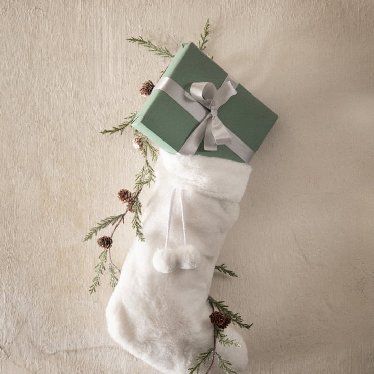 Kersttak met takken en dennenappels L130 Natural Christmas | Maisons du ...