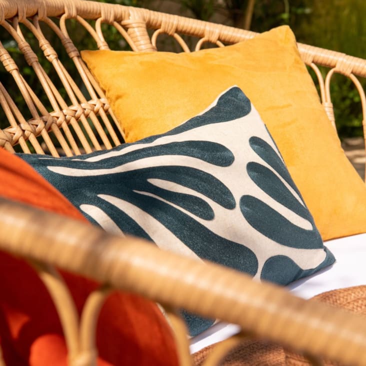 Kissen aus Wildlederoptik, in senfgelb, 40x40cm Swedine | Maisons du Monde