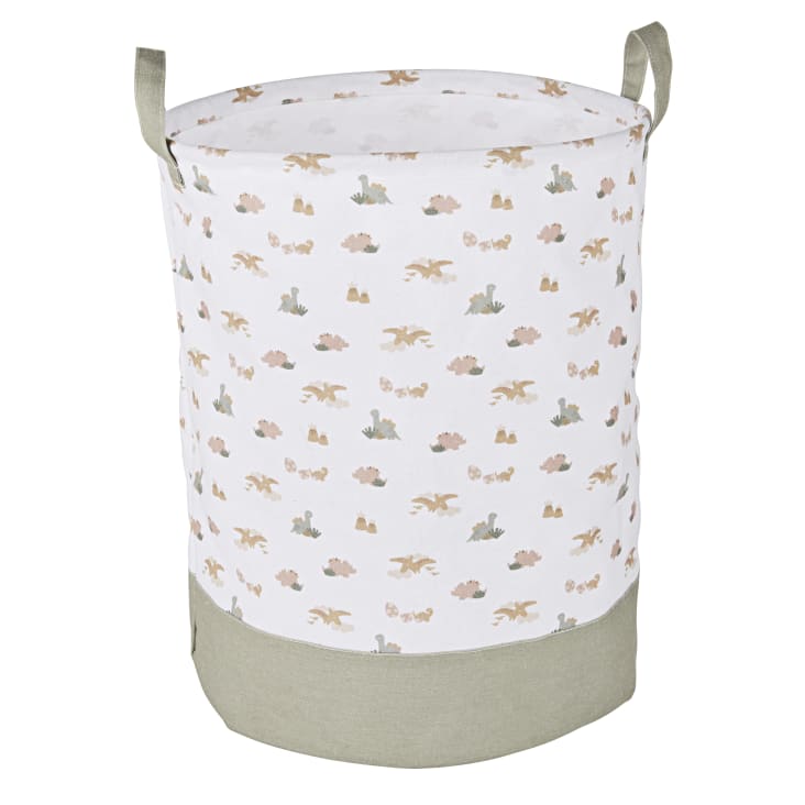 Korb für Kinder in Beige mit aufgedruckten Motiven, terrakotta ...