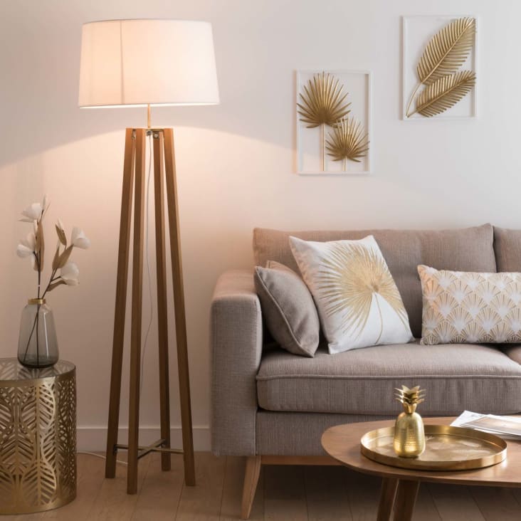 Lampadaire Trepied Bois