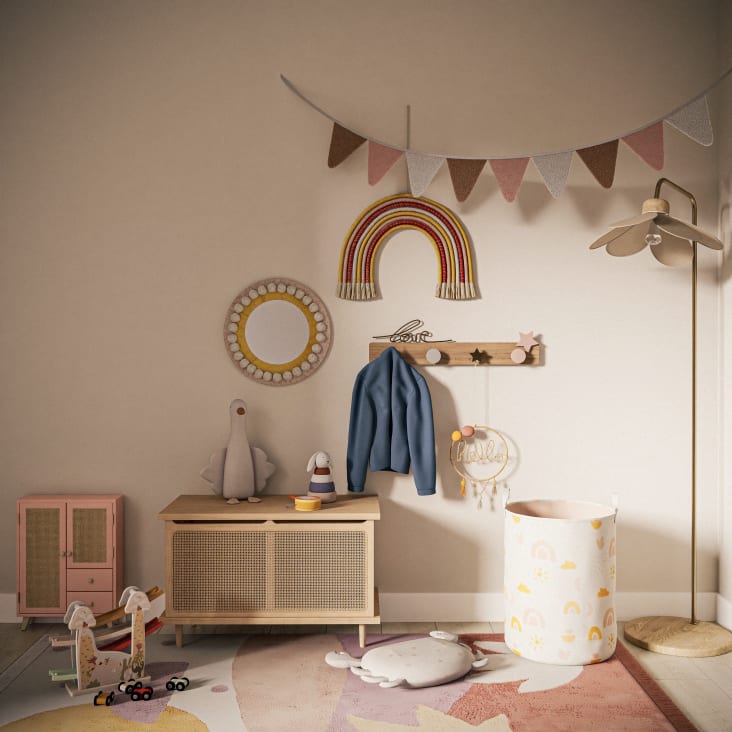 Lámpara de pie con forma de pétalos de flor dorada y beige, Alt. 143 ...