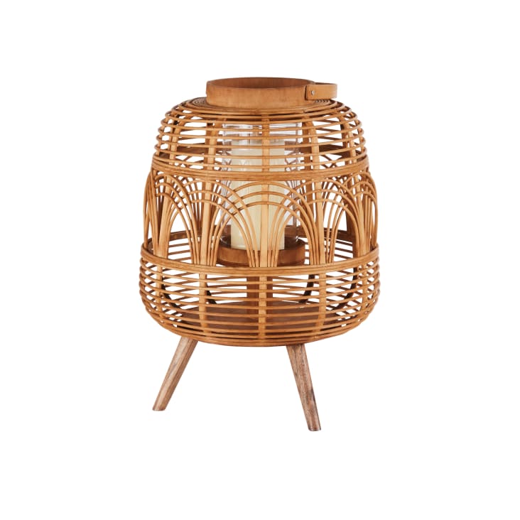 Lanterne sur pieds en bambou et bois de sapin Duong | Maisons du Monde