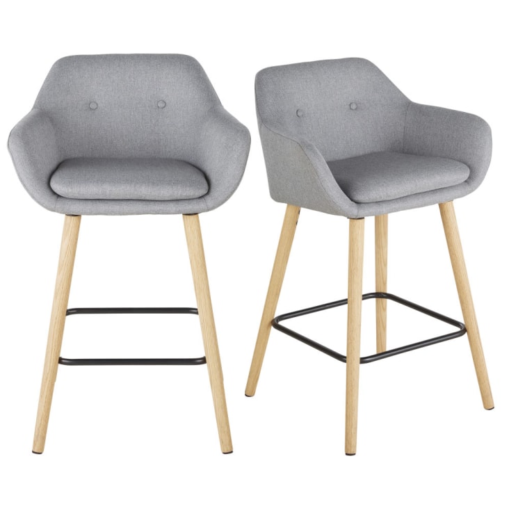 Lichtgrijze fauteuils voor centraal eiland H66 (x2) Arnold | Maisons du ...