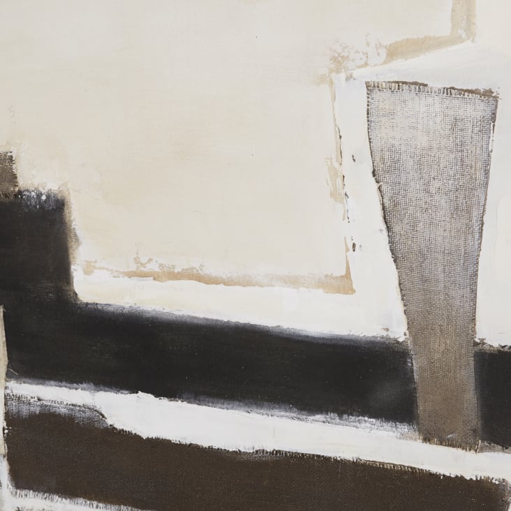 Lienzo abstracto en crudo y gris topo 90 x120 SIENNA | Maisons du Monde