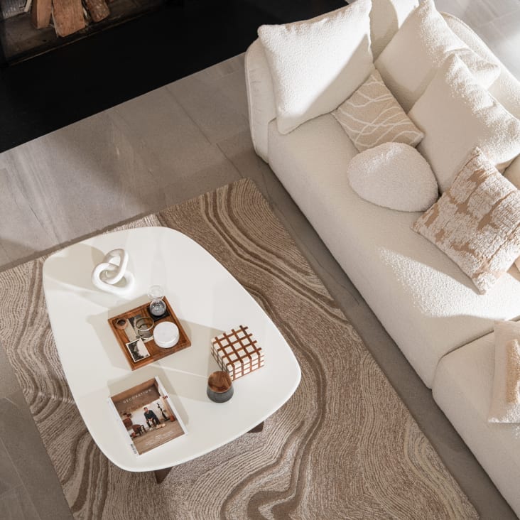 Longchair mit Lehne auf der linken Seite für modulares Sofa mit Bezug ...