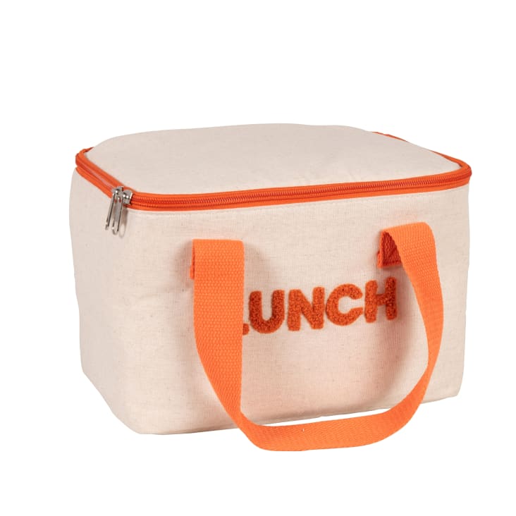 Lunchbag orange et blanc Lunch | Maisons du Monde