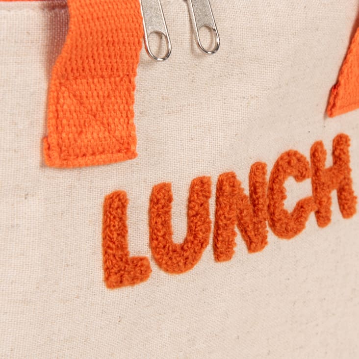 Lunchbag orange et blanc Lunch | Maisons du Monde