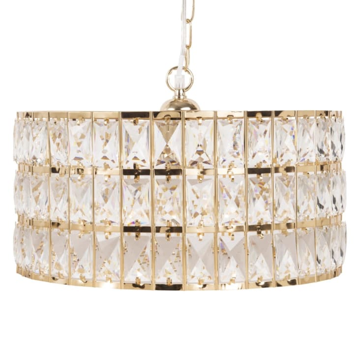 Lustre en verre et métal doré avec pampilles Dubai | Maisons du Monde