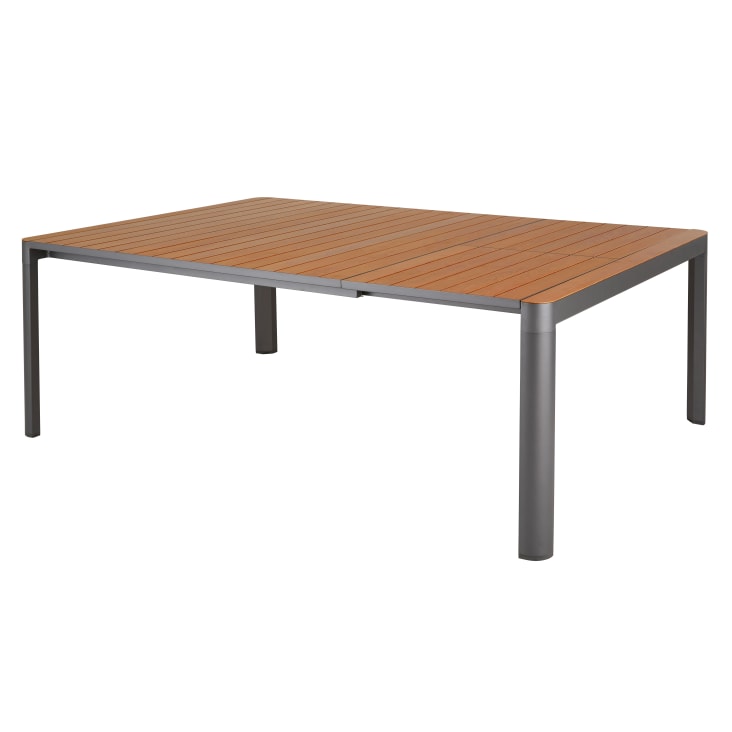 Mesa de jardín extensible de aluminio gris para 8/10 pers., 150/210 cm Castellane | Maisons du Monde
