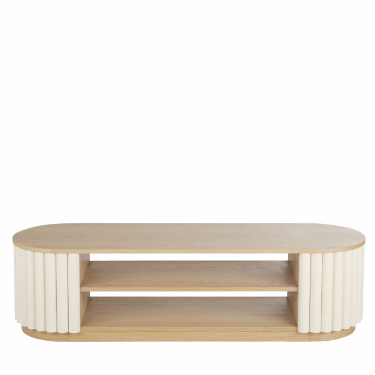 Meuble TV et rondins blancs Caldera | Maisons du Monde