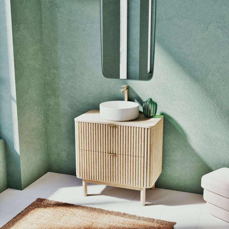 Meuble vasque de salle de bains 2 tiroirs Caldera | Maisons du Monde