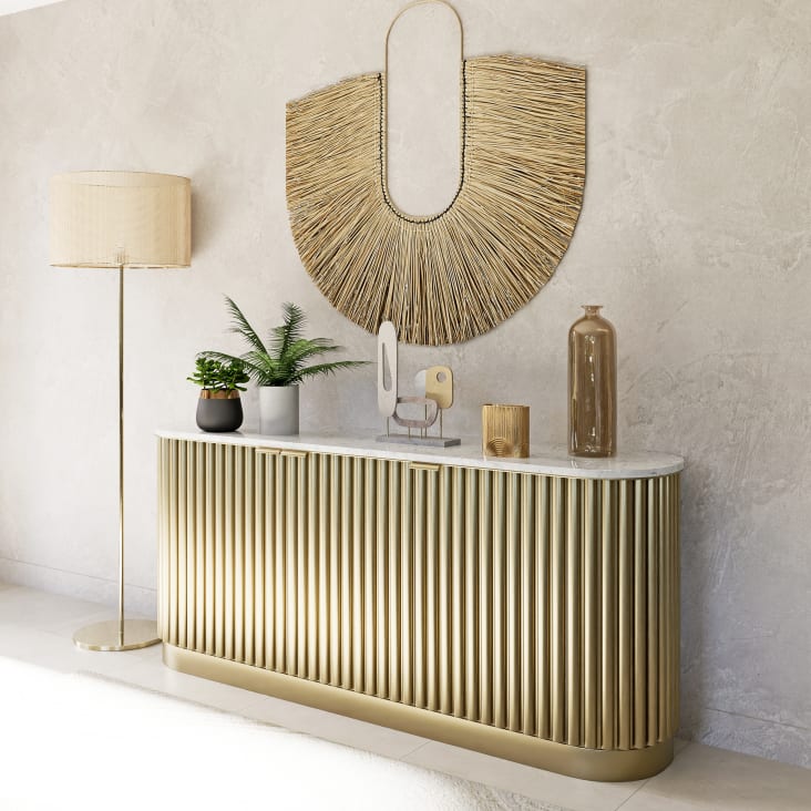 Mini palma artificiale con vaso bianco | Maisons du Monde