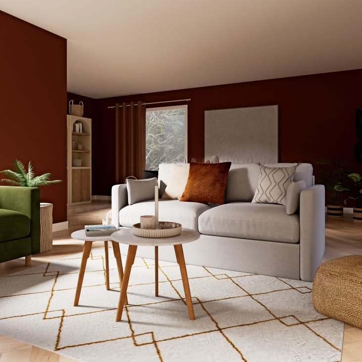 Mini palmera artificial en maceta blanca | Maisons du Monde