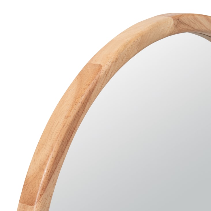 Miroir rond en bois d'hévéa D60 Ethan | Maisons du Monde