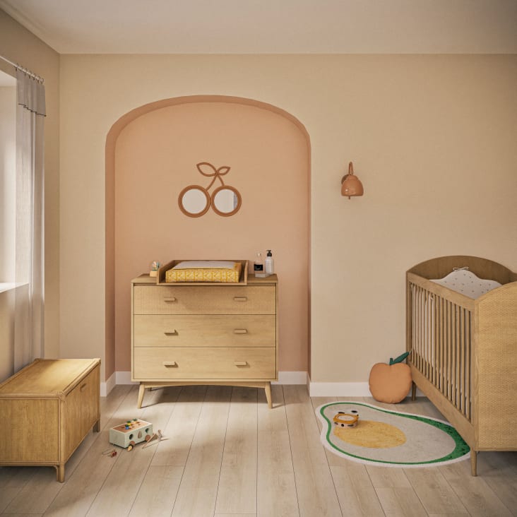 Miroirs cerises en rotin 49x39 Frutti | Maisons du Monde