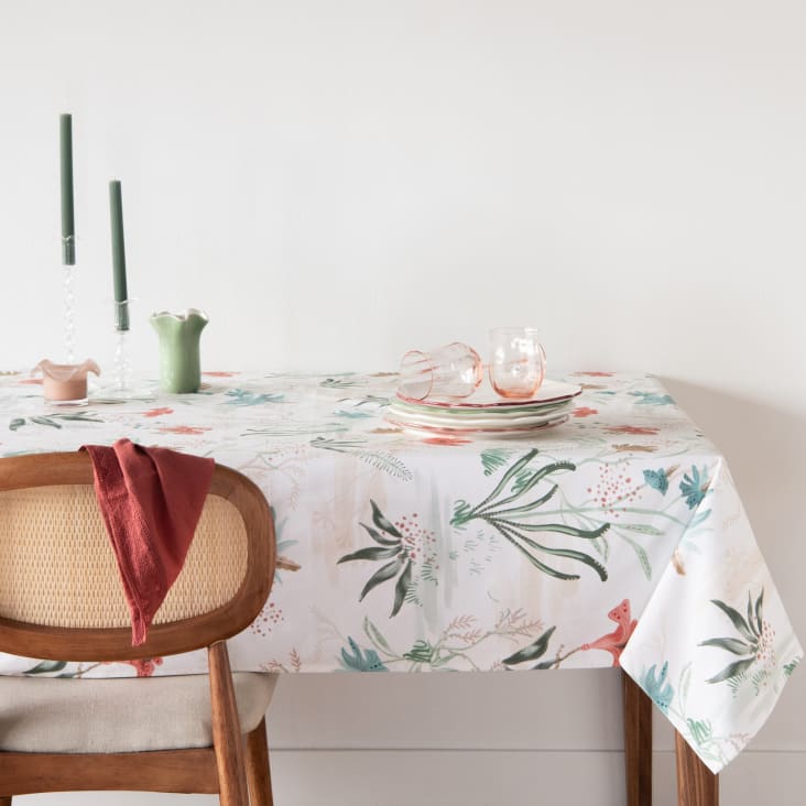 Nappe en coton imprimé exotique multicolore 150x250 Beida | Maisons du ...