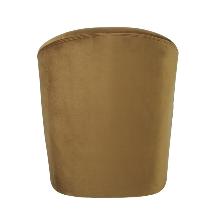 Okerkleurige gerecycleerd fluwelen fauteuil voor professioneel gebruik ...