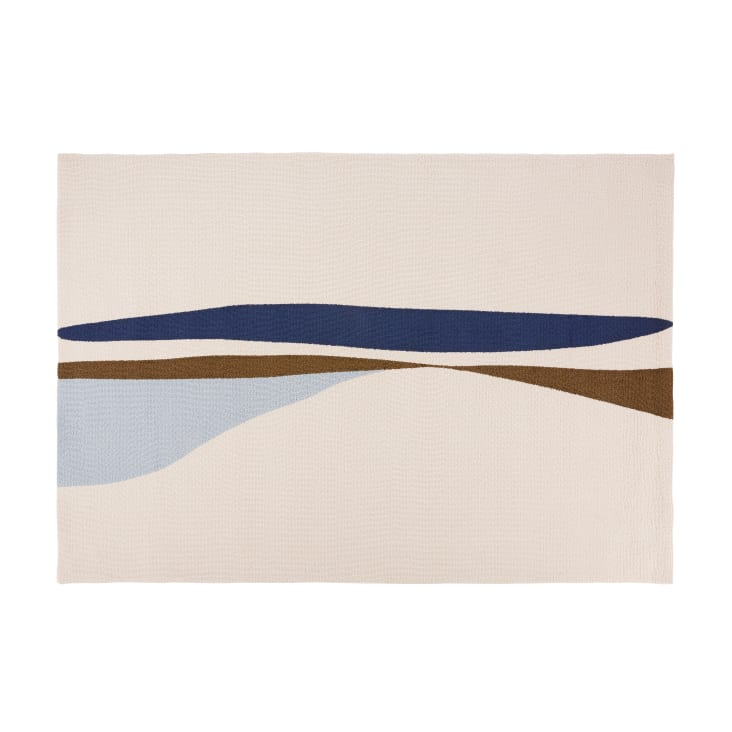 Outdoor-Teppich 160x230cm, blau und beige Porri | Maisons du Monde
