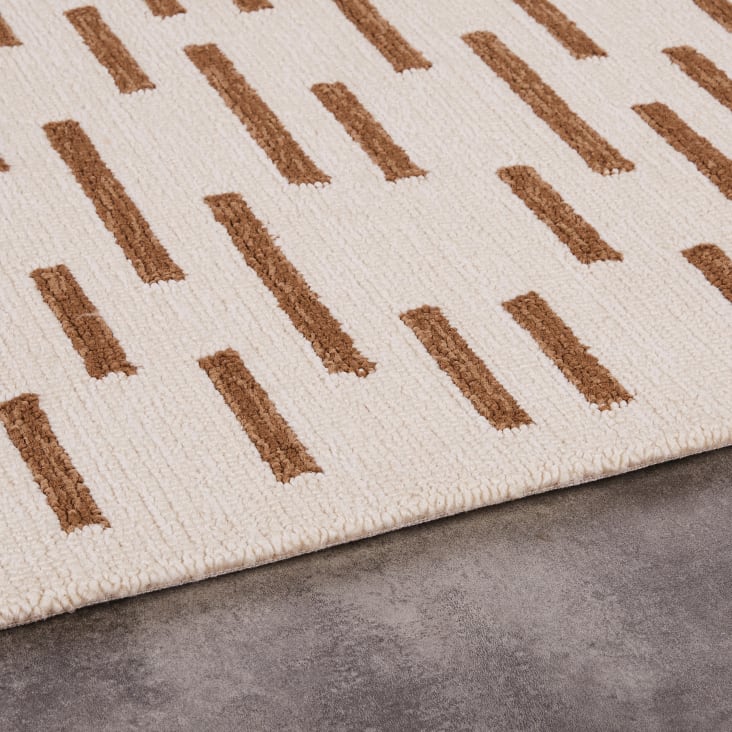 Outdoor-Teppich, ecru und braun 160x230cm Zebena | Maisons du Monde