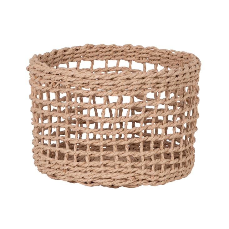 Panier de rangement rond en papier marron Manita | Maisons du Monde