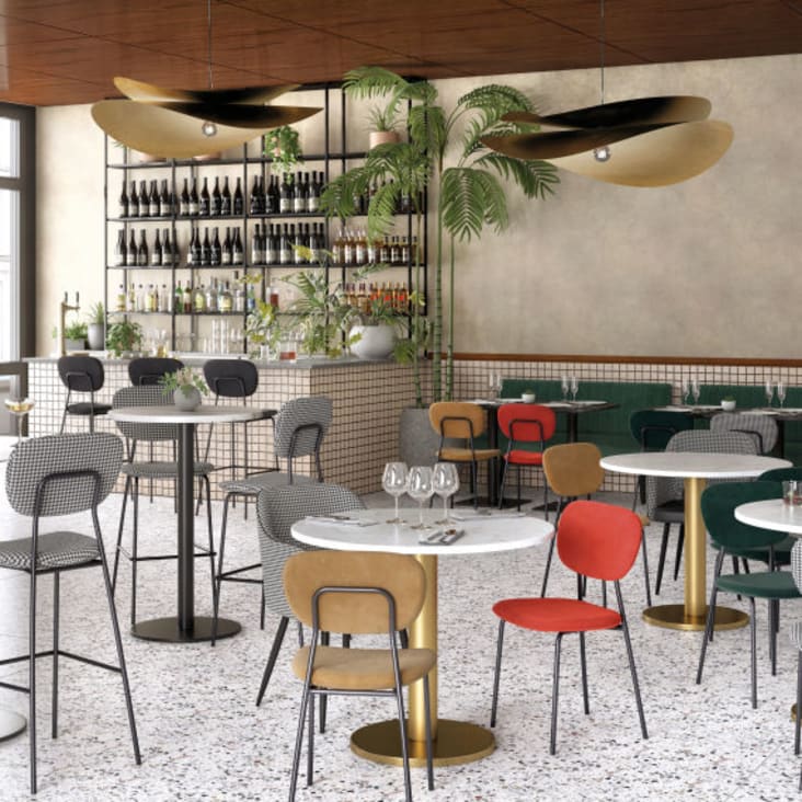 Perna de mesa de metal cor dourada H72 Blackly Business | Maisons du Monde
