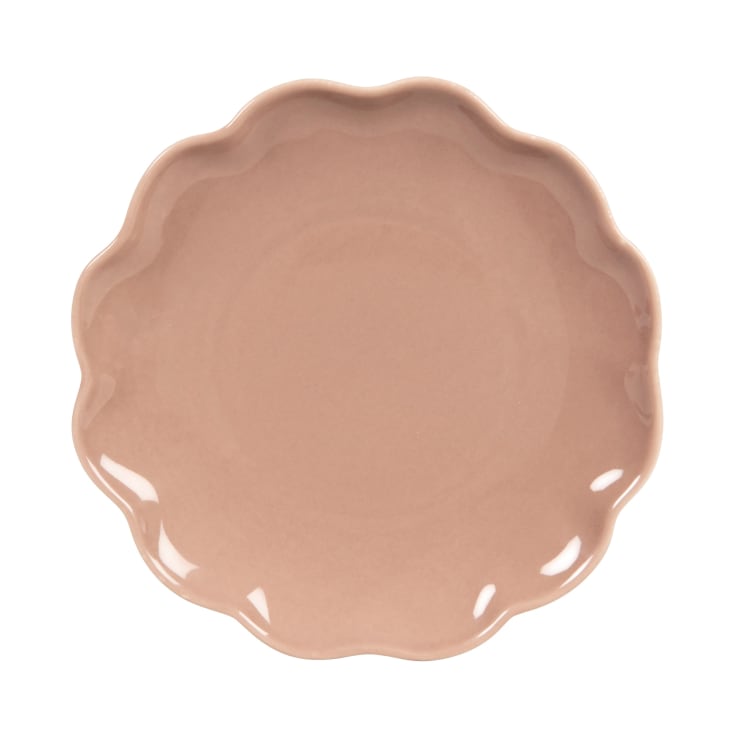 Piatto da dessert corolla in ceramica rosa Mona | Maisons du Monde