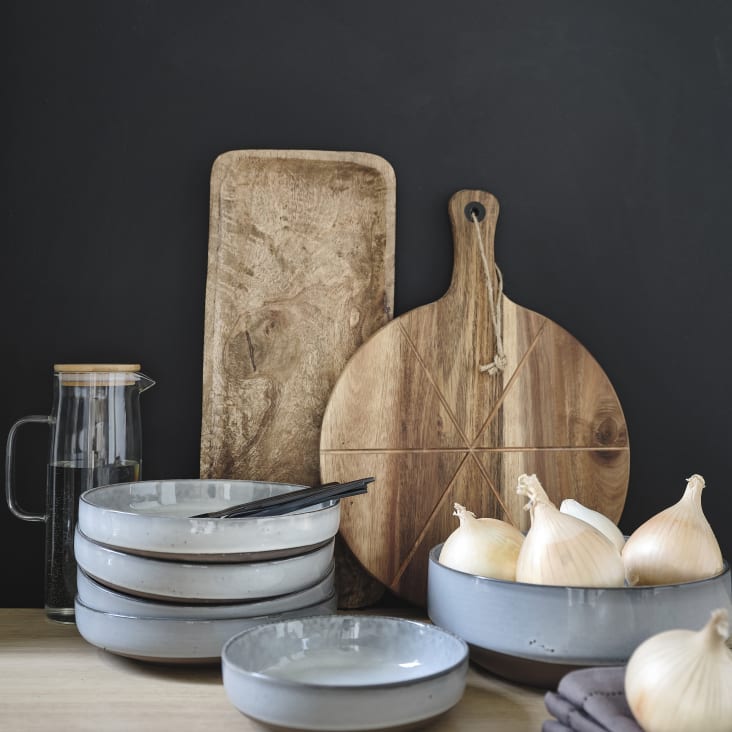 Pizzabrett aus Akazienholz, Radschneider aus Stahl | Maisons du Monde