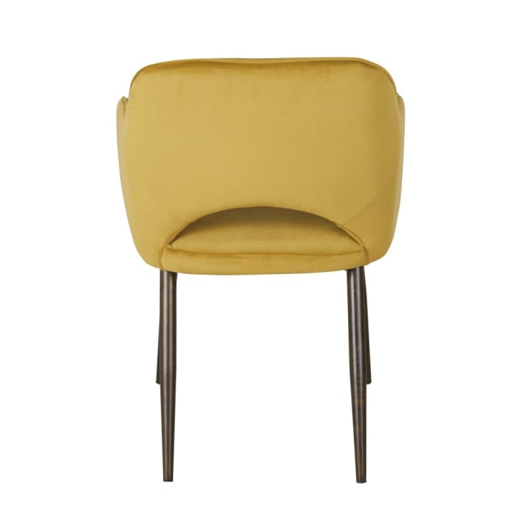 Professioneller Dining Sessel mit ockerfarbenem Samtbezug Sacha ...