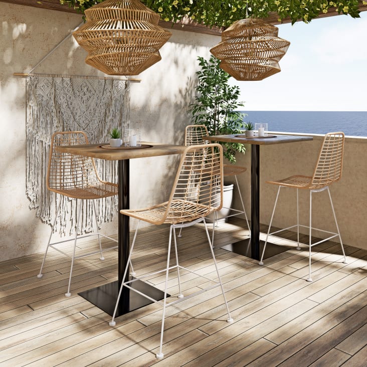 Quadratische Tischplatte aus Akazie für 2 Personen L70 Element Business | Maisons du Monde