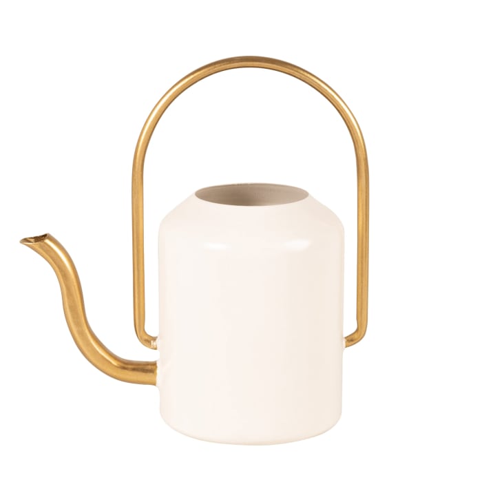 Regador de metal branco e dourado Mira | Maisons du Monde